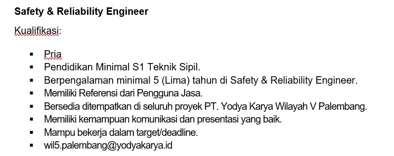 Cced 17 Lowongan Pekerjaan